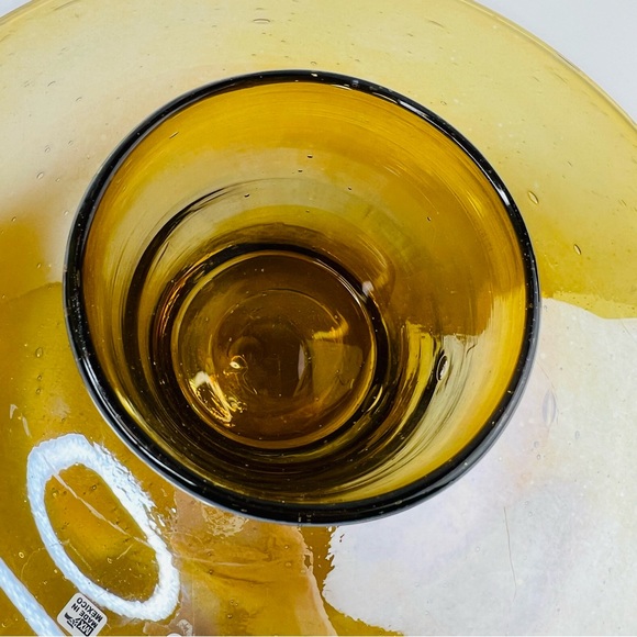 Anthropologie | Dining | Anthropologie Amber Recycled Glass Round ...